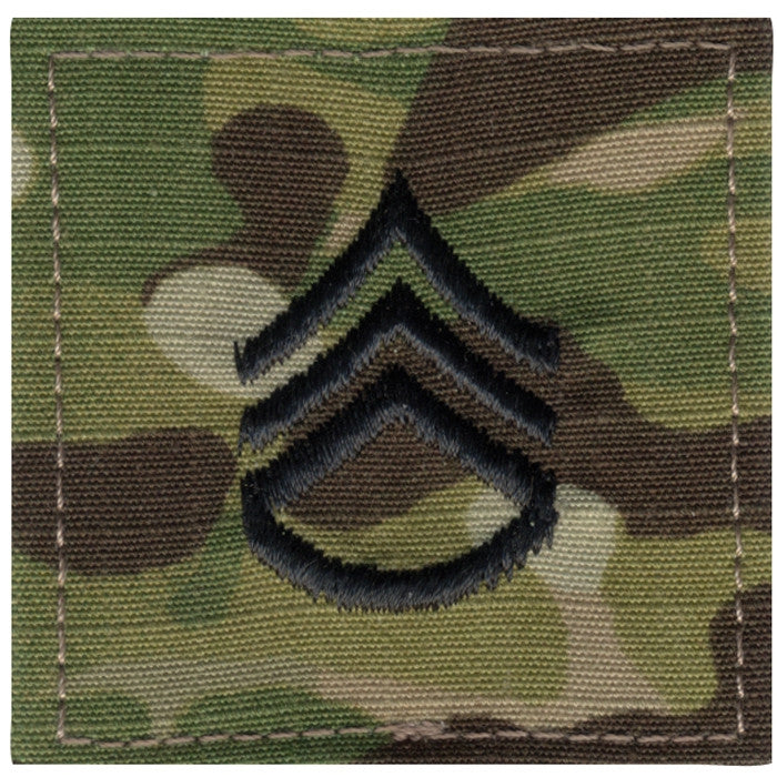 Multicam Camouflage - Military Staff Sergeant Insignia Patch SSG - Galaxy Army Navy