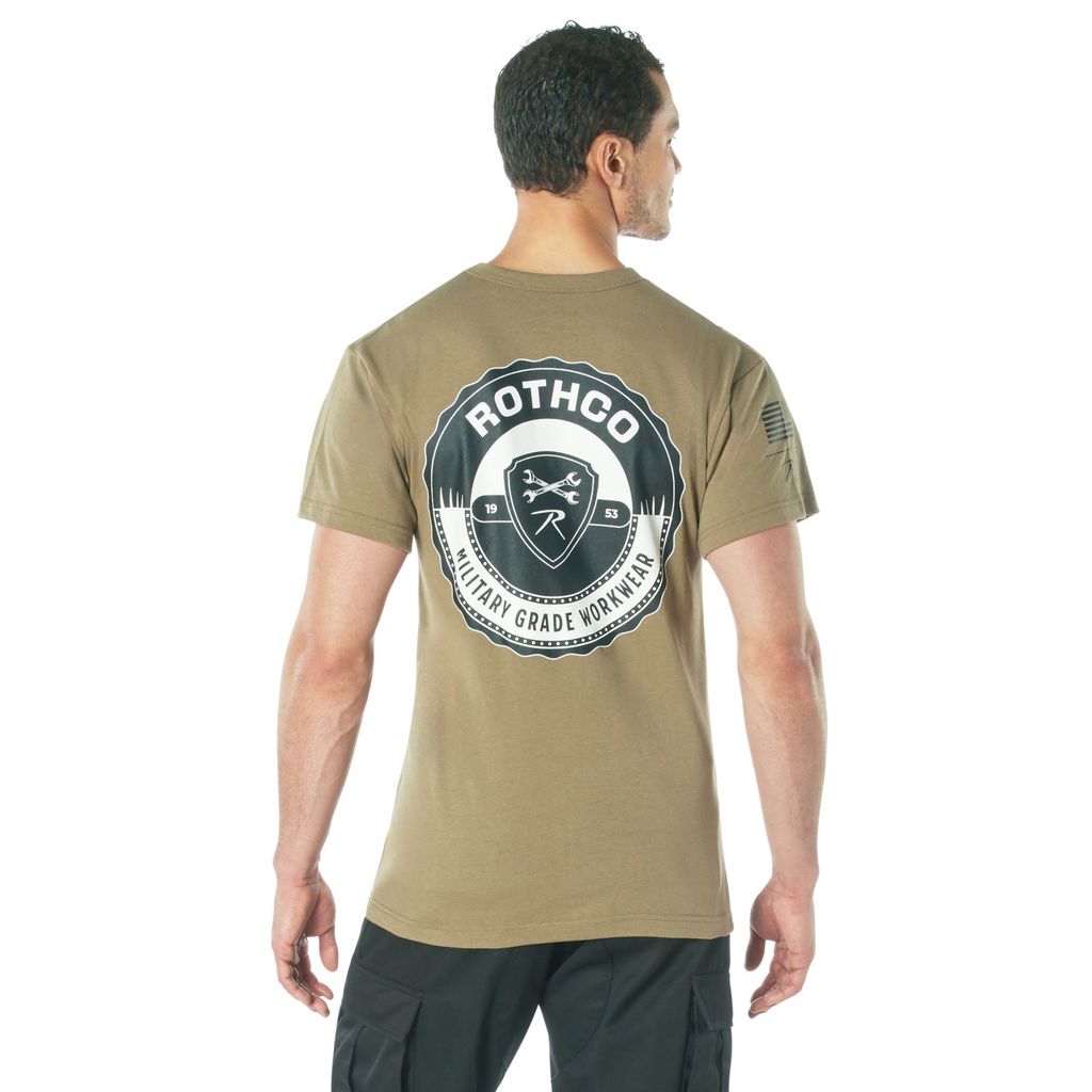 Coyote Brown - Military Grade Workwear Bottle Cap T-Shirt - Galaxy Army ...