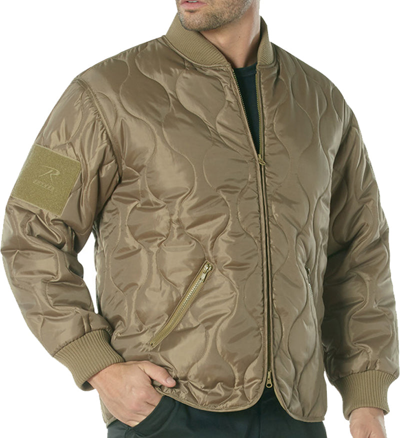 Coyote Brown - Concealed Carry Quilted Woobie Jacket - Galaxy Army Navy