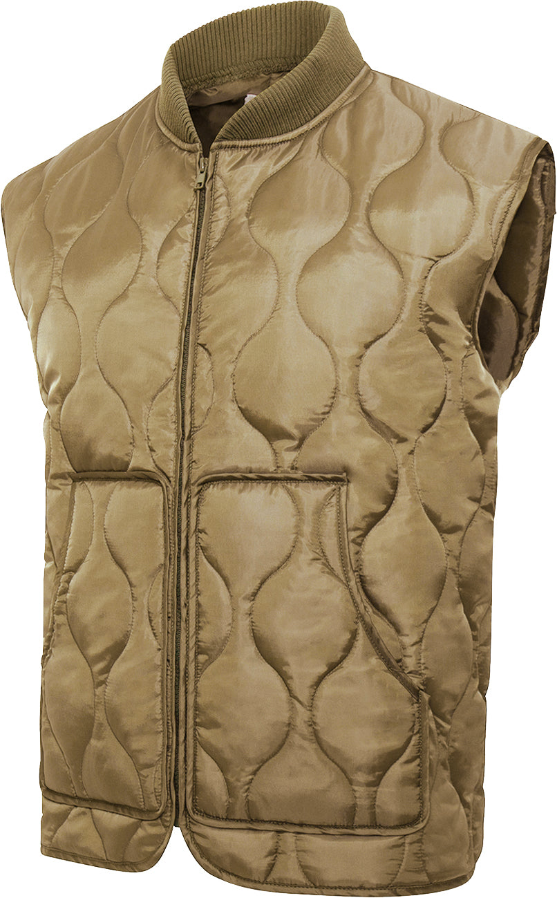 Coyote Brown - Quilted Woobie Vest - Galaxy Army Navy