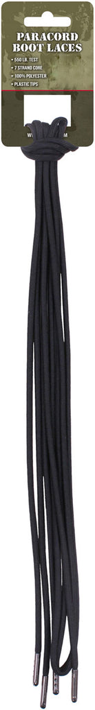 Black Paracord Boot Laces - Galaxy Army Navy