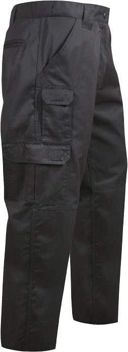 Black - Tactical Lightweight Duty Field Pants - Poly Cotton Rip-Stop ...