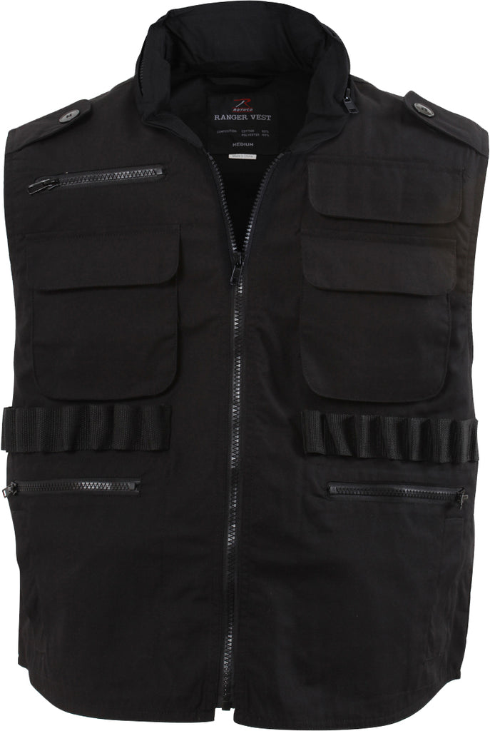 Black - Tactical Outdoor Military Ranger Vest - Galaxy Army Navy