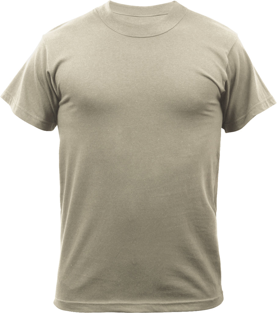 Desert Tan - Military GI Type ACU Short Sleeve T-Shirt - 100% Cotton ...