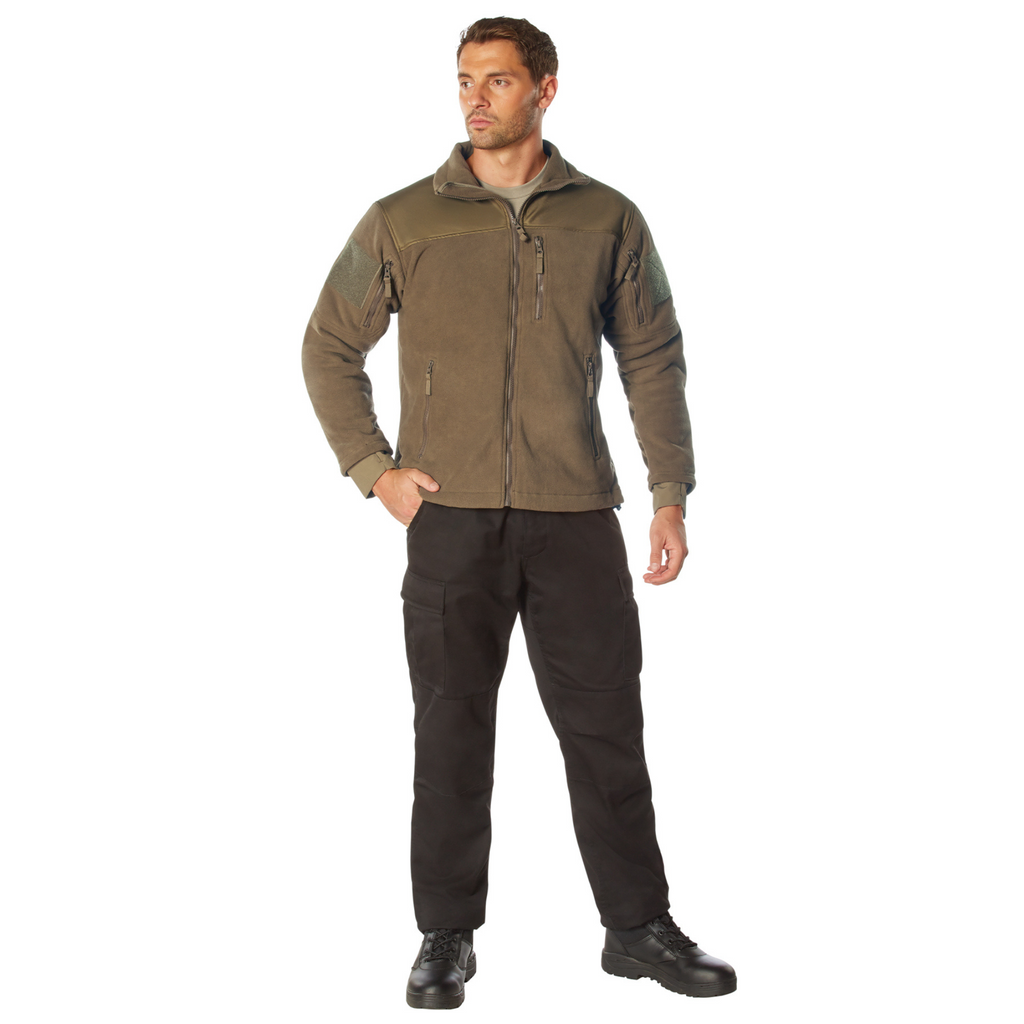 Coyote Brown - Tactical Special Operations Fleece Jacket - Full Zip ...