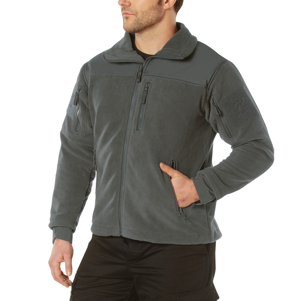 Charcoal Grey - Spec Ops Tactical Fleece Jacket - Galaxy Army Navy