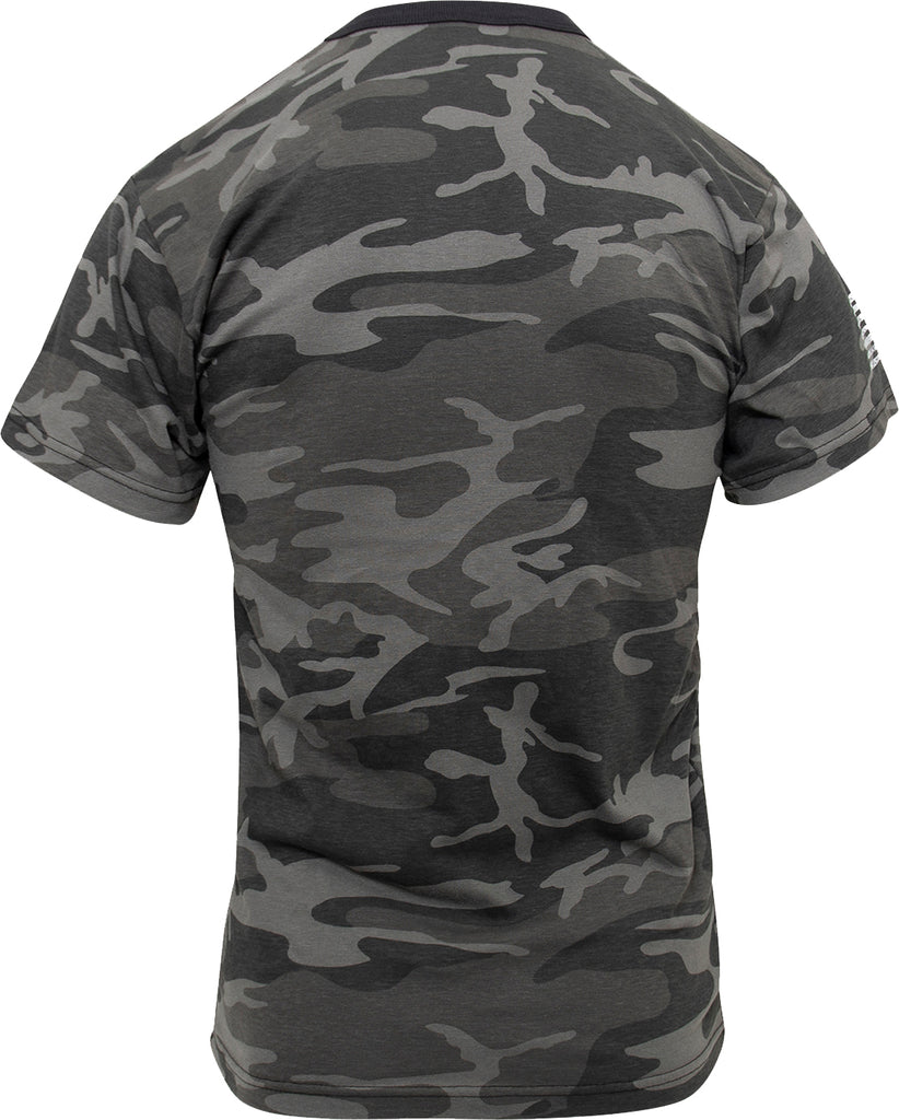 Black Camo - US Flag T-Shirt - Galaxy Army Navy