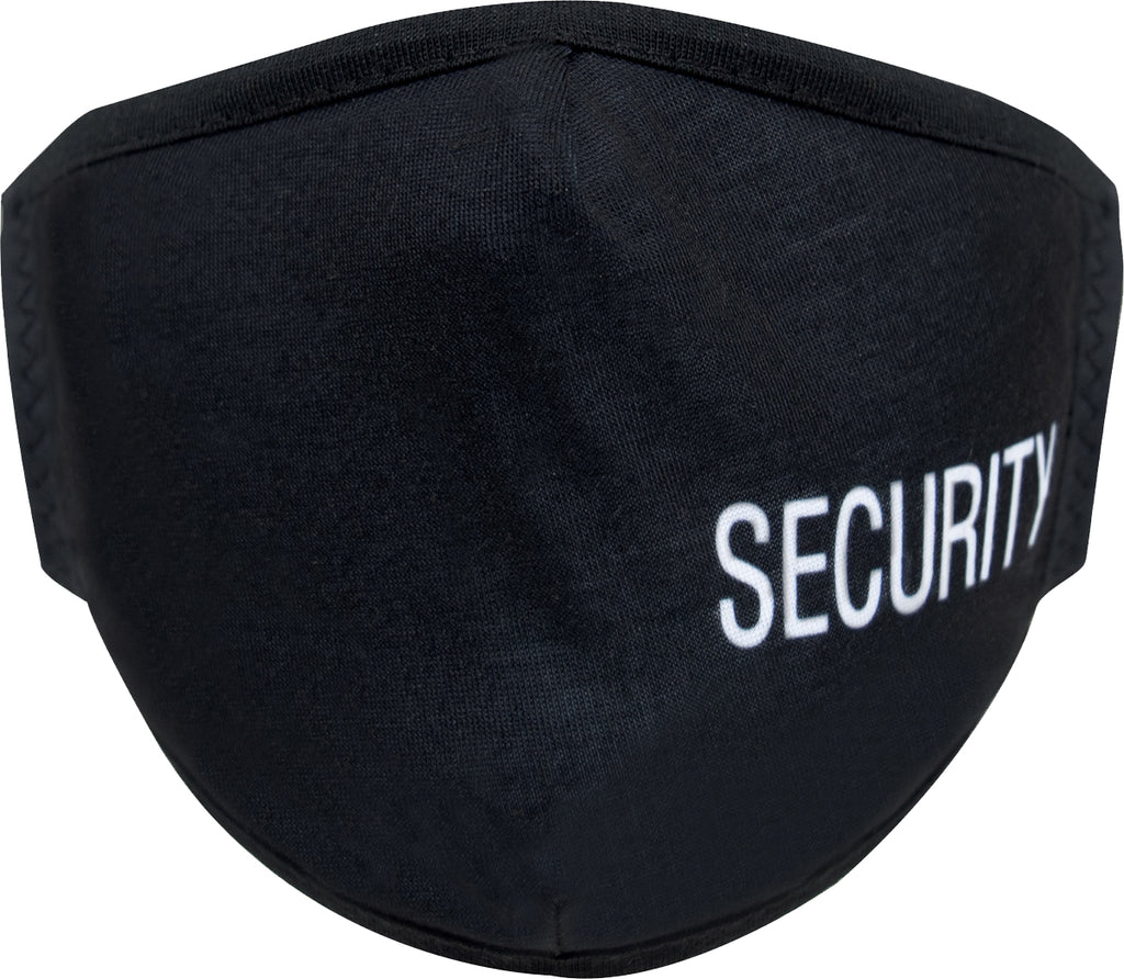 Black Reusable 3 Layer Facemask With Security Print - Galaxy Army Navy