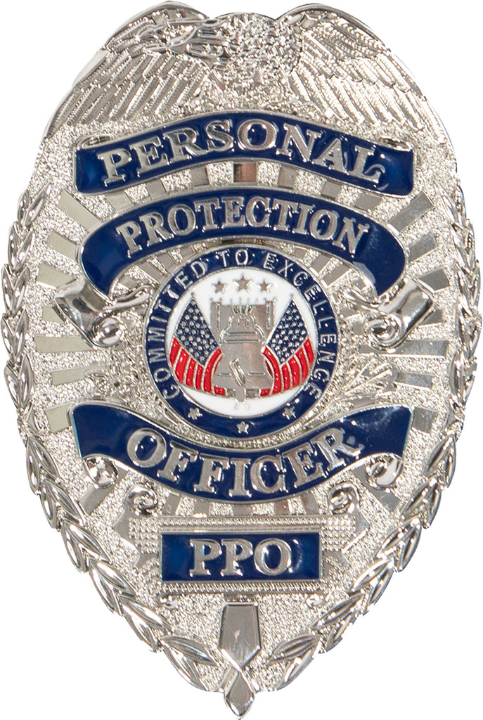 Silver - Personal Protection Officer (PPO) Badge - Galaxy Army Navy