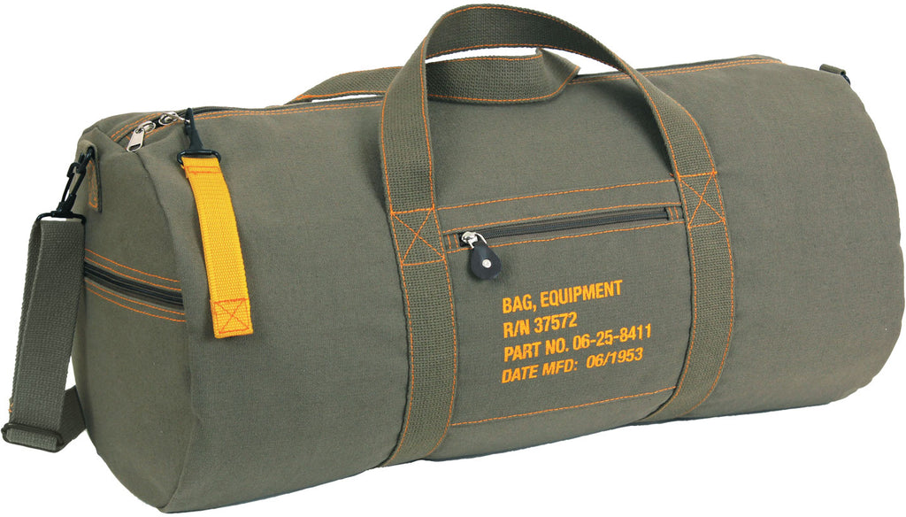 Cotton Canvas Travel Equipment Flight Carry Duffle Shoulder Bag ...