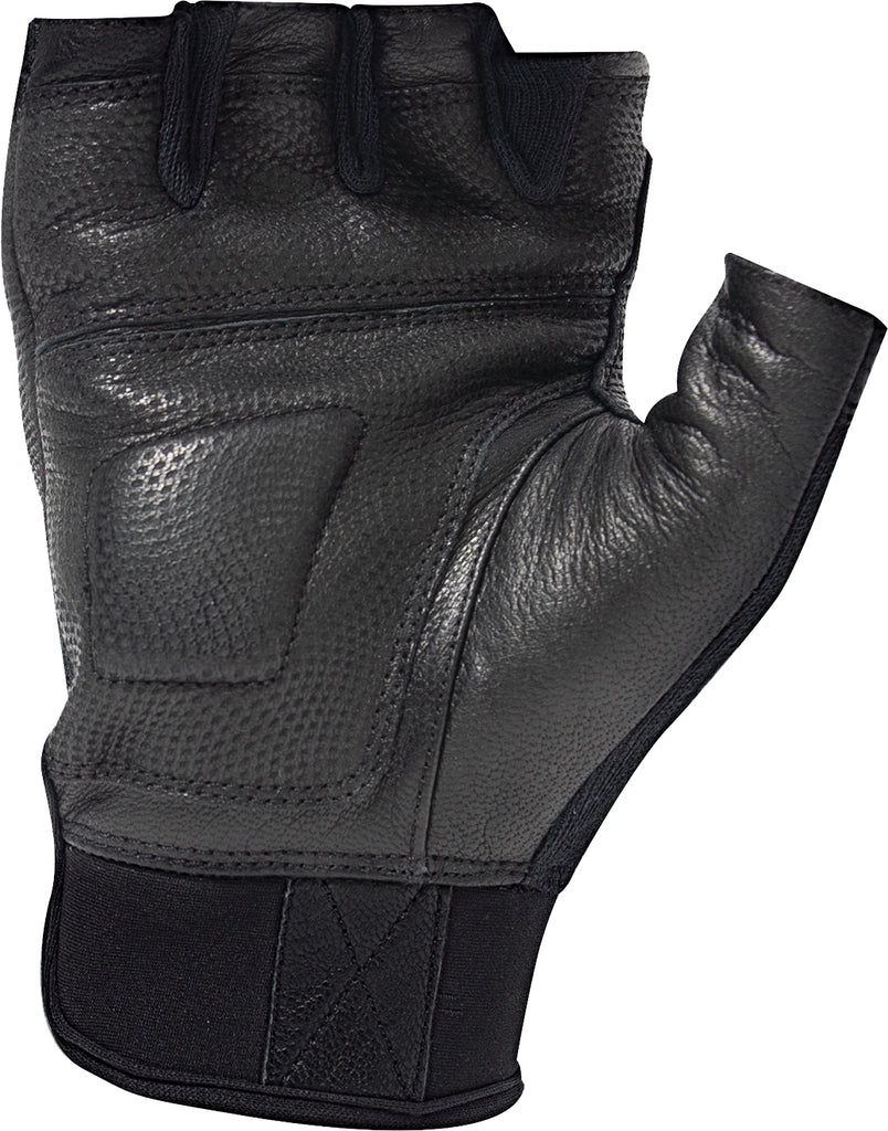 Black - Fingerless Cut Resistant Carbon Hard Knuckle Gloves - Galaxy ...