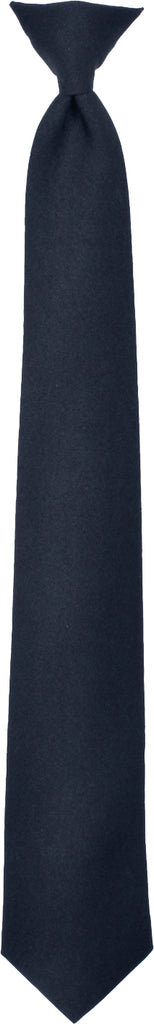 Midnight Navy Blue - Police Issue Clip-On Neckties 16" - Galaxy Army Navy