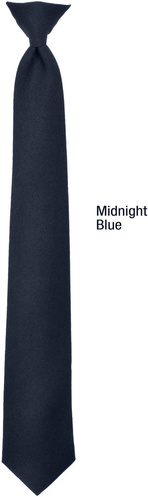 Midnight Navy Blue 20 Inches Police Issue Clip-On Neckties - Galaxy ...