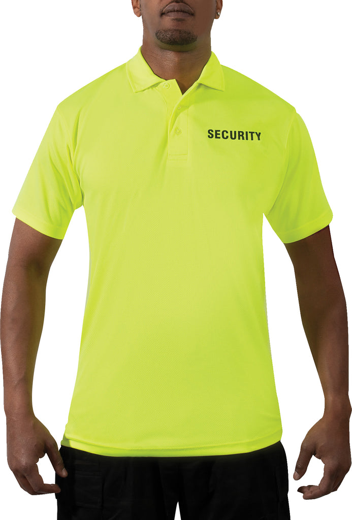Safety Green - Moisture Wicking Security Polo Shirt - Galaxy Army Navy