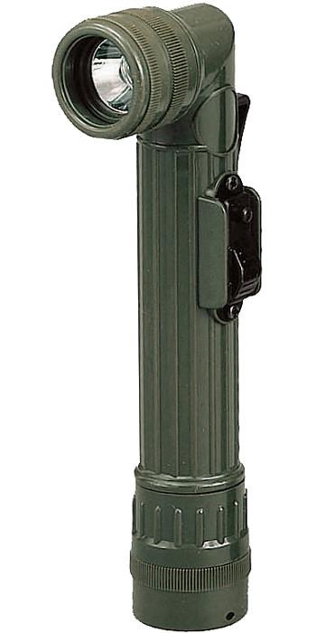 Olive Drab - Military GI Style Mini Anglehead Flashlight - Galaxy Army Navy