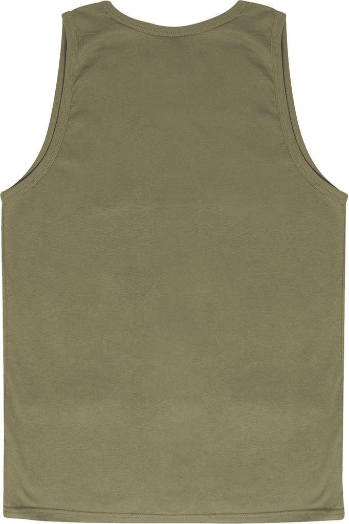 Coyote Brown - Solid Tank Top - Sleeveless Muscle Shirt - Poly/Cotton ...