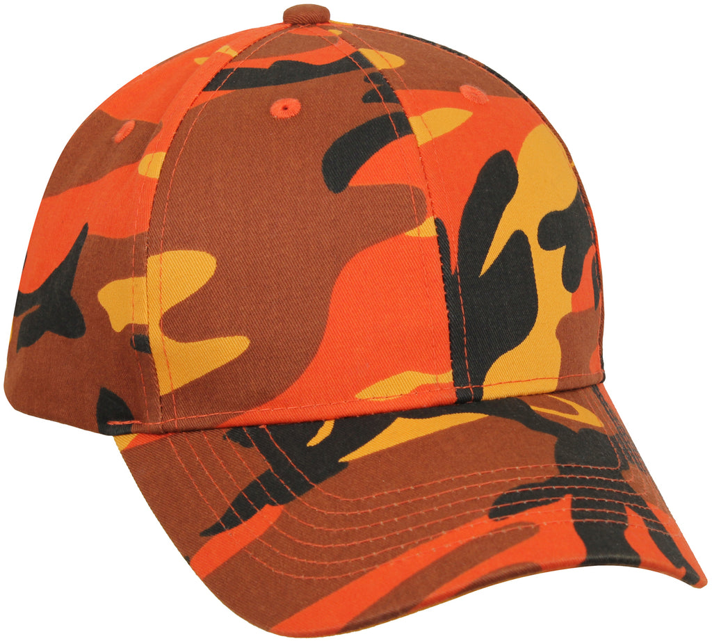 Savage Orange Camo Color Camo Supreme Low Profile Cap - Galaxy Army Navy