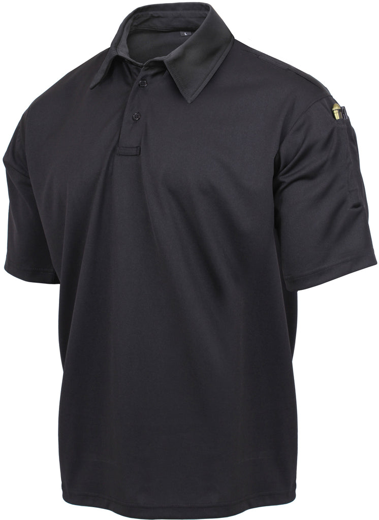 Black - Tactical Performance Polo Shirt - Galaxy Army Navy