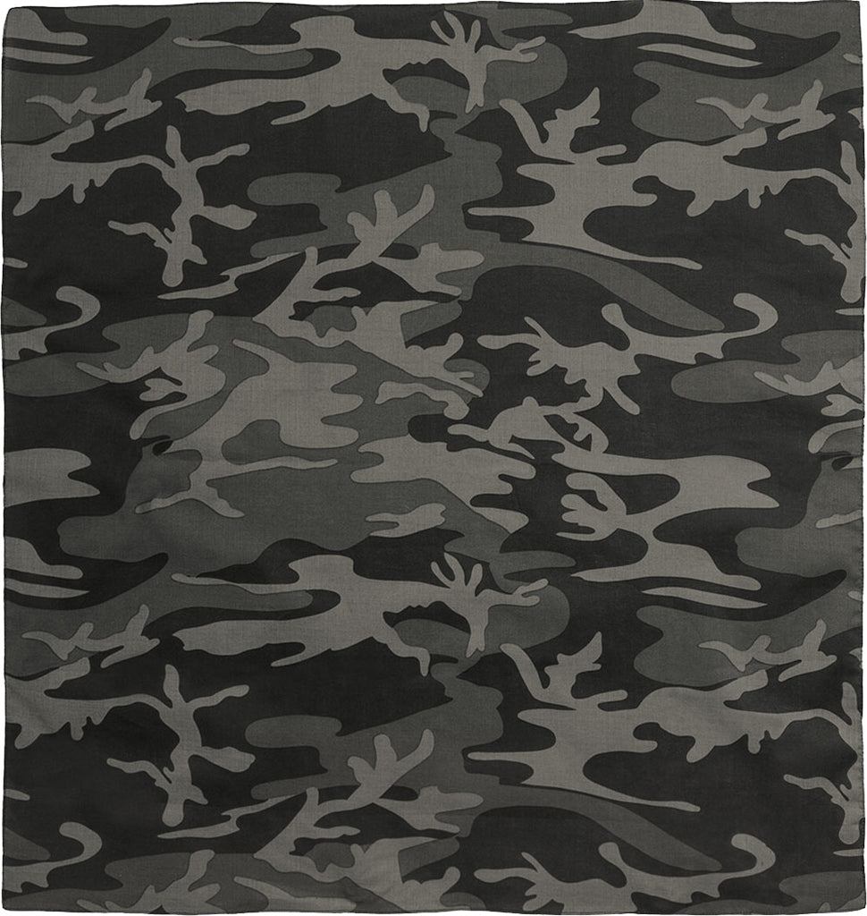 Black Camo Military Jumbo Bandana 27 in. x 27 in. - Galaxy Army Navy