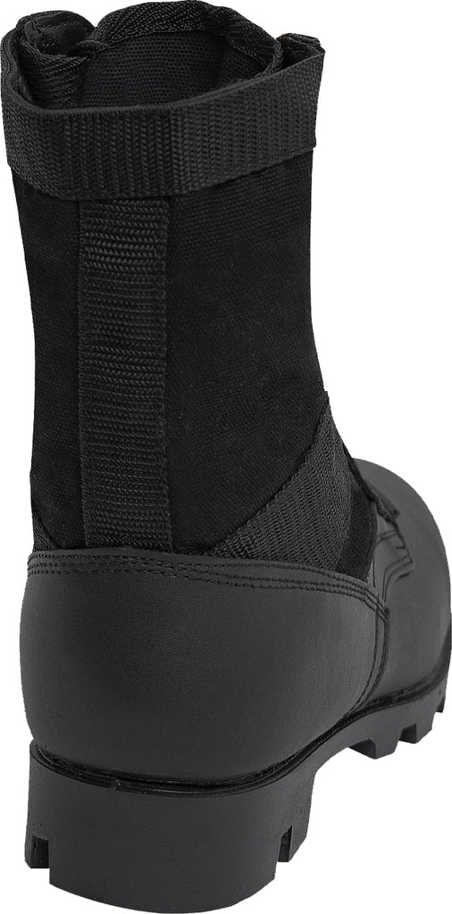 Black Military Vietnam Era Style Jungle Boots - Leather & Canvas Panama ...