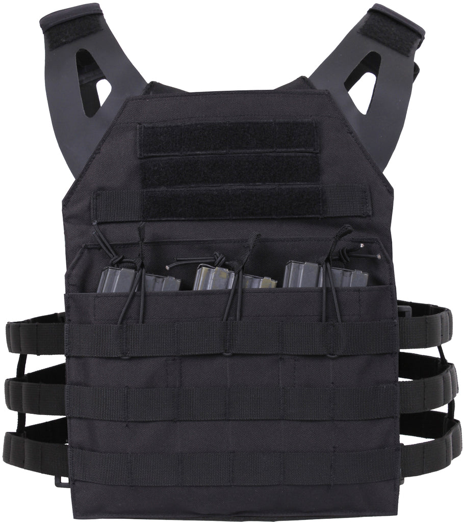 Black Lightweight Armor Plate Carrier Vest - Galaxy Army Navy