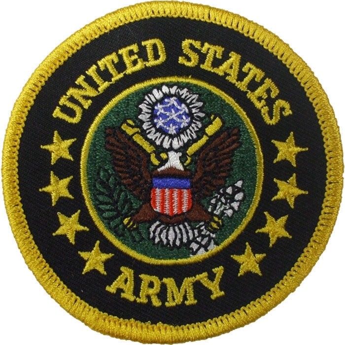 United States Army US Eagle Embroidered Logo Round 3" Patch - Galaxy ...
