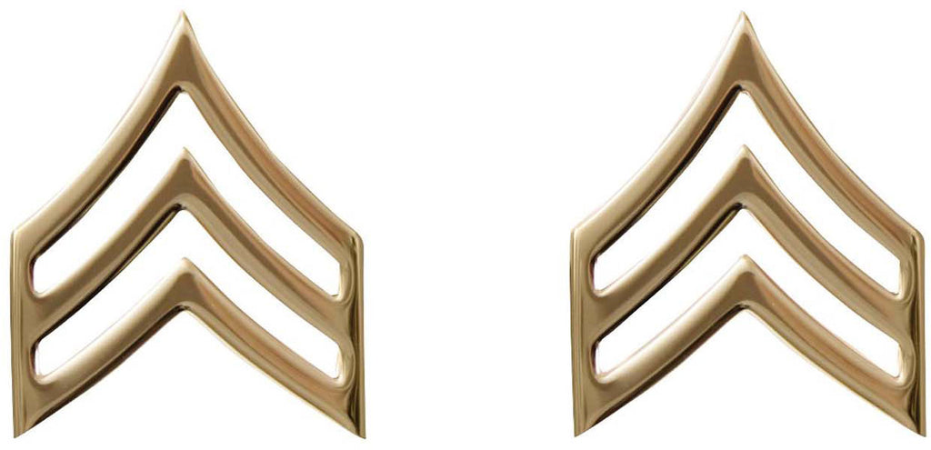 Polished Gold Sergeant United States Army Rank Insignia Pin - Galaxy ...