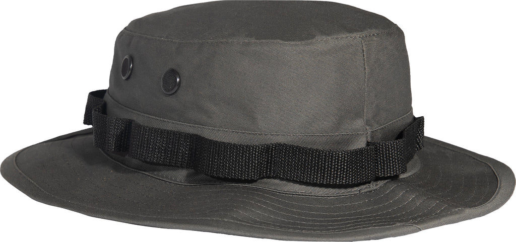 Charcoal Grey - Tactical Military Boonie Hat - Polyester Cotton ...