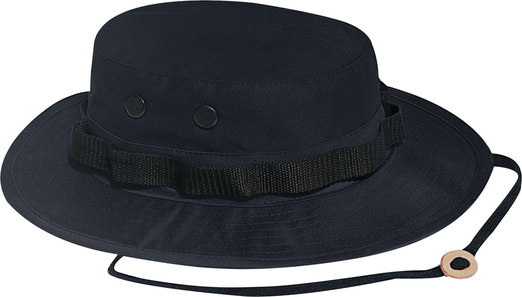 Midnight Navy Blue - Tactical Military Boonie Hat - Polyester Cotton ...