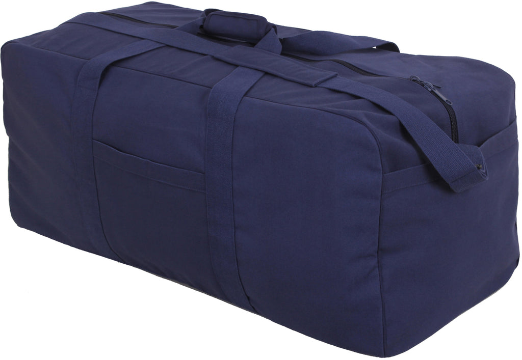 Navy Blue - Military GI Style Jumbo Deluxe Cargo Bag - Cotton Canvas ...