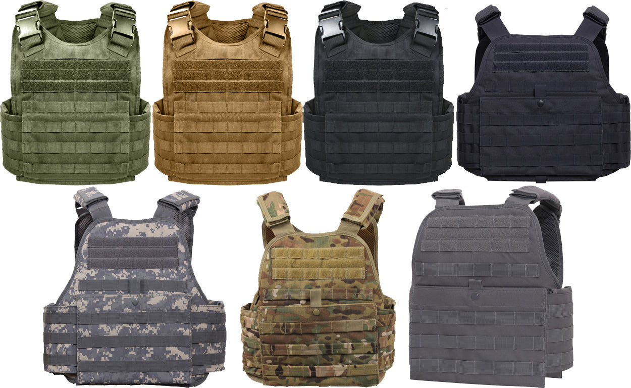 Tactical Plate Carrier Vest Assault Military Combat MOLLE Modular ...