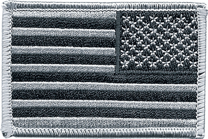 Black Grey - Reversed US Flag Patch - Galaxy Army Navy
