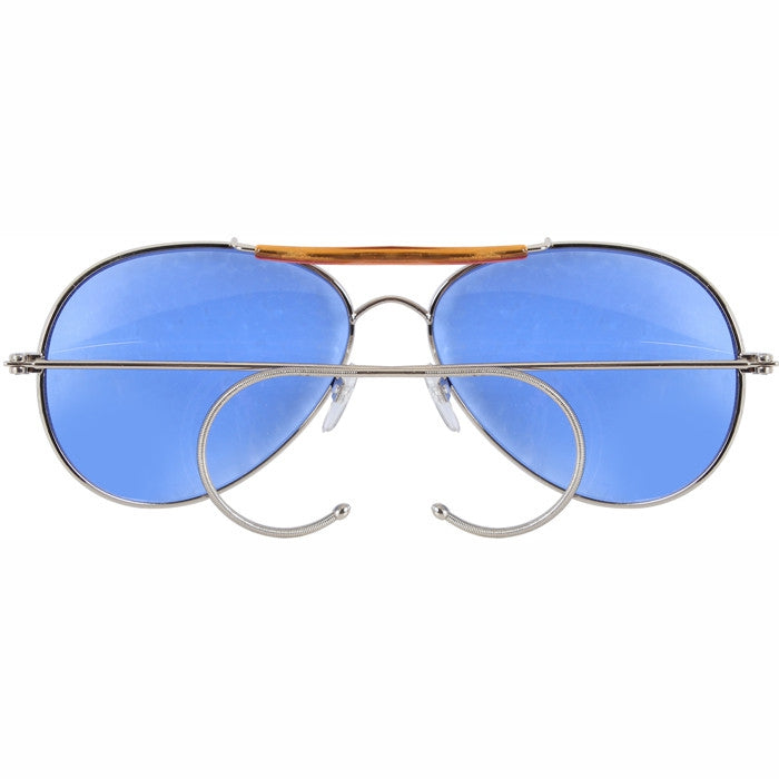 Blue Lenses - US Air Force Style Aviator Sunglasses with Case - Galaxy ...