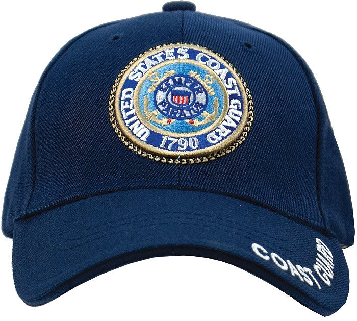 Navy Blue - US COAST GUARD Deluxe Adjustable Cap with Emblem - Galaxy ...