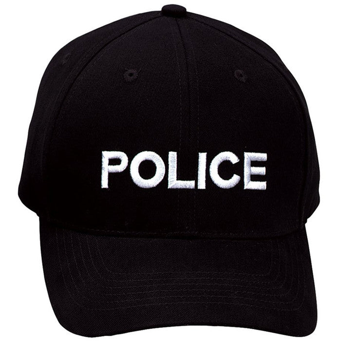 Black - Law Enforcment POLICE Adjustable Cap with White Lettering ...