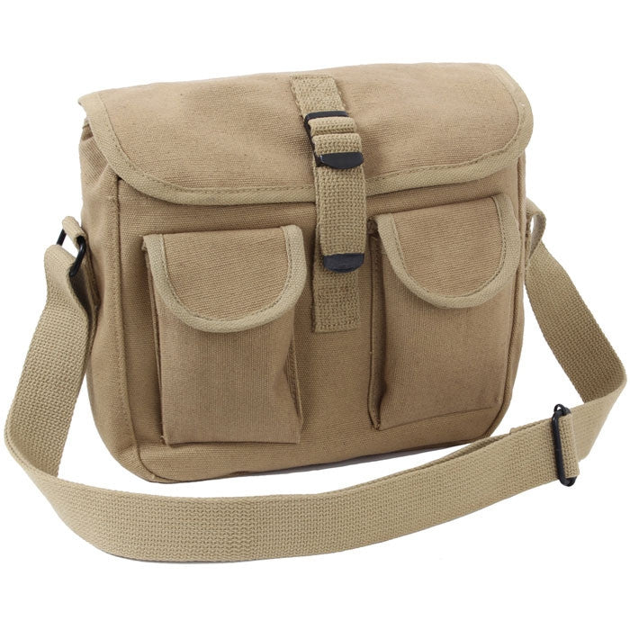 Khaki - Army Ammo Shoulder Bag - Galaxy Army Navy
