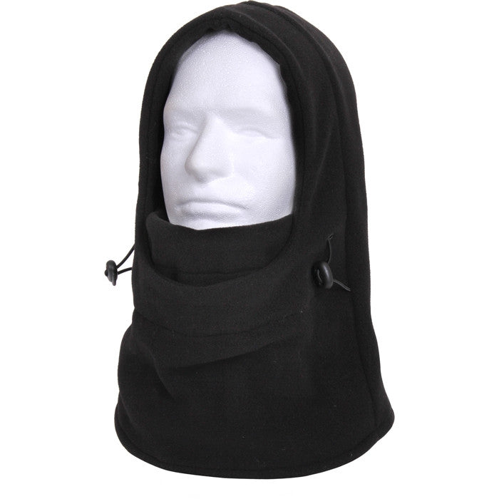 Black - 3 In 1 Adjustable Double Layer Fleece Balaclava - Galaxy Army Navy