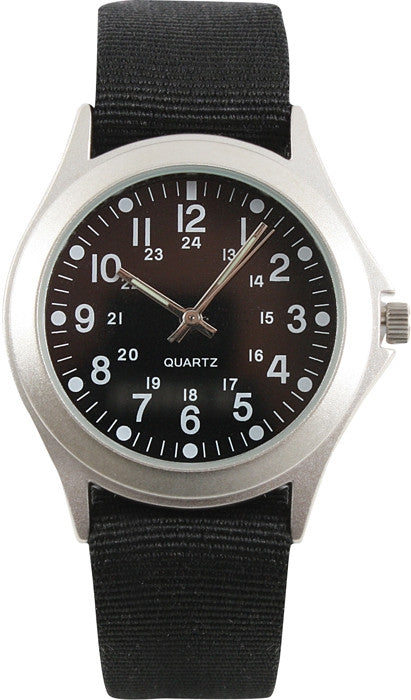 Black - Quartz Military Style Watch - Galaxy Army Navy