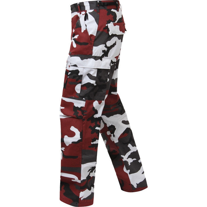 Red Camouflage - Military BDU Pants - Polyester Cotton - Galaxy Army Navy