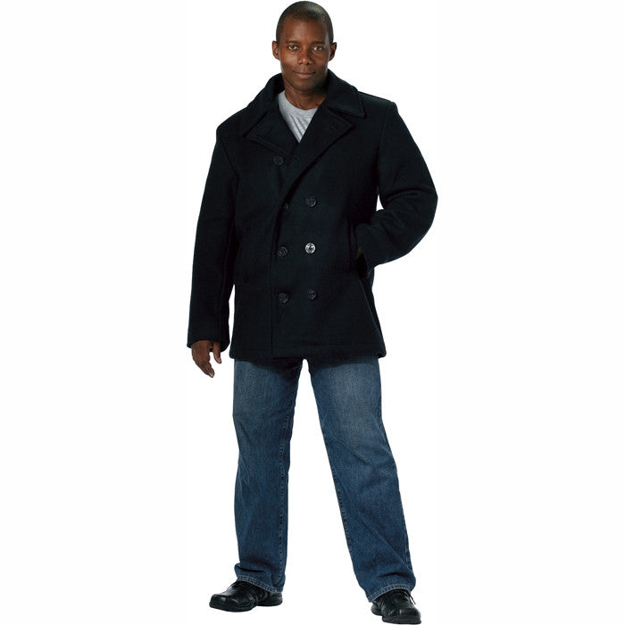 Navy Blue - US Navy Sailor Winter Pea Coat - Wool - Galaxy Army Navy