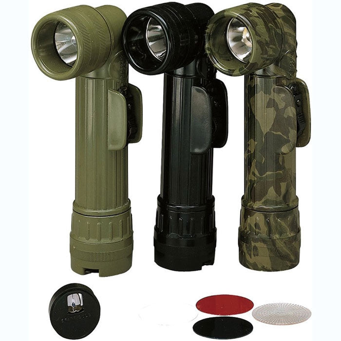 Olive Drab - Genuine GI Military D-Cell Anglehead Flashlight - USA Made ...