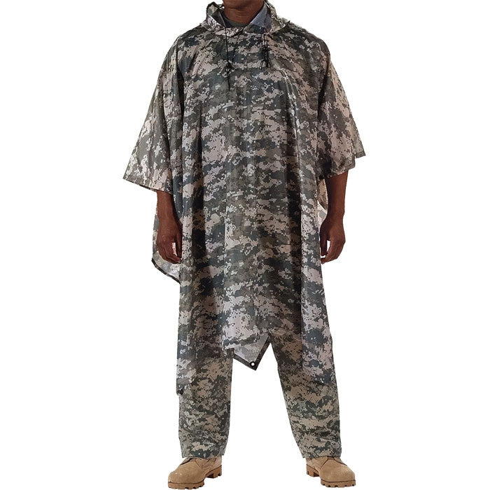 ACU Digital Camouflage - GI Enhanced Military Style Poncho - Polyester ...
