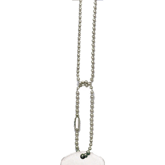 Silver - Military GI Style Dog Tag Chain Set with 24 in. and 4 1 2 in ...