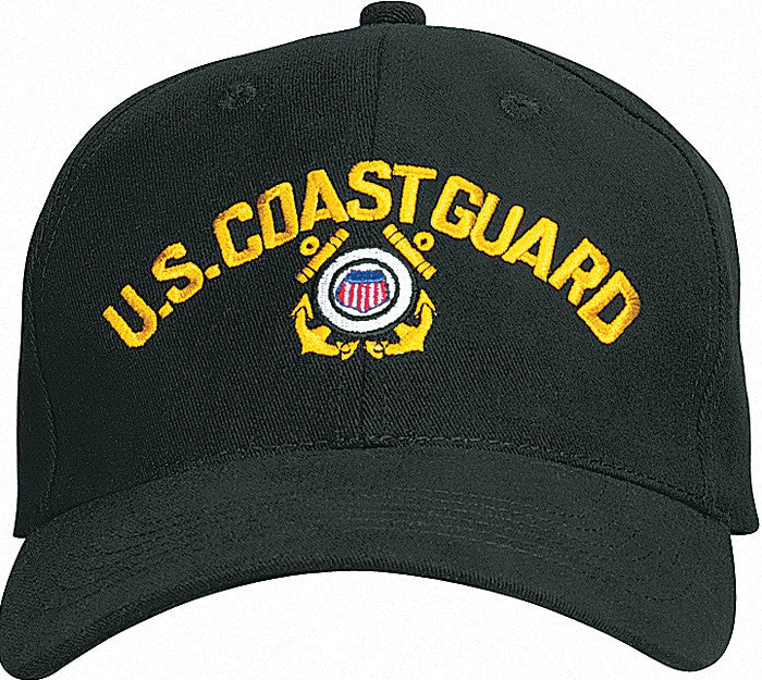Black - US COAST GUARD Adjustable Cap with Emblem - Galaxy Army Navy