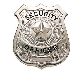 Silver - SECURITY OFFICER Pin-On Badge - Galaxy Army Navy