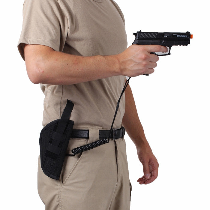 Black - Tactical Pistol Lanyard - Galaxy Army Navy