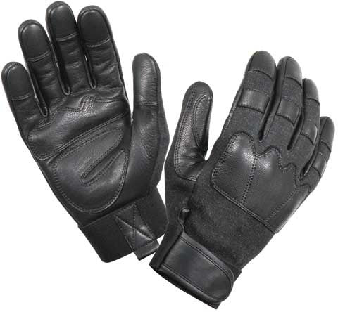 Black - Military Style Cut & Flame Resistant Tactical Gloves - Galaxy ...