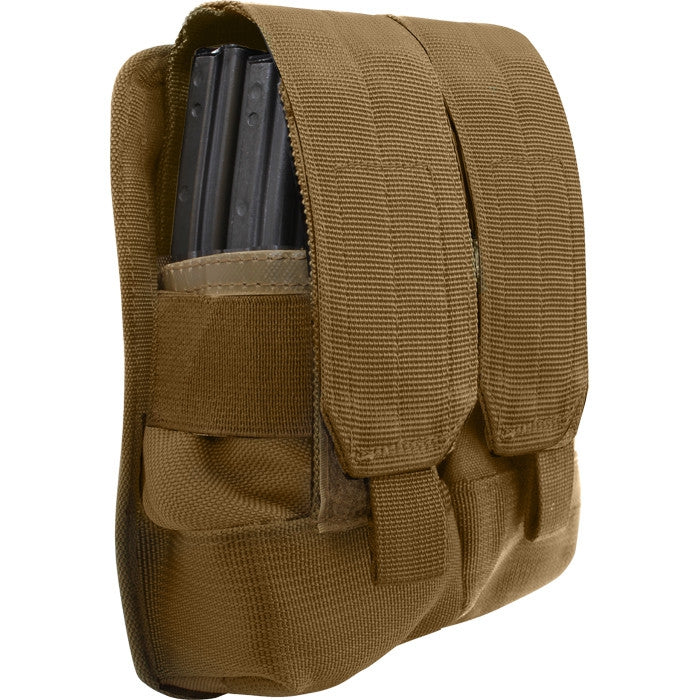 Coyote Brown - Tactical MOLLE Dual Universal Rifle Mag Pouch - Galaxy ...